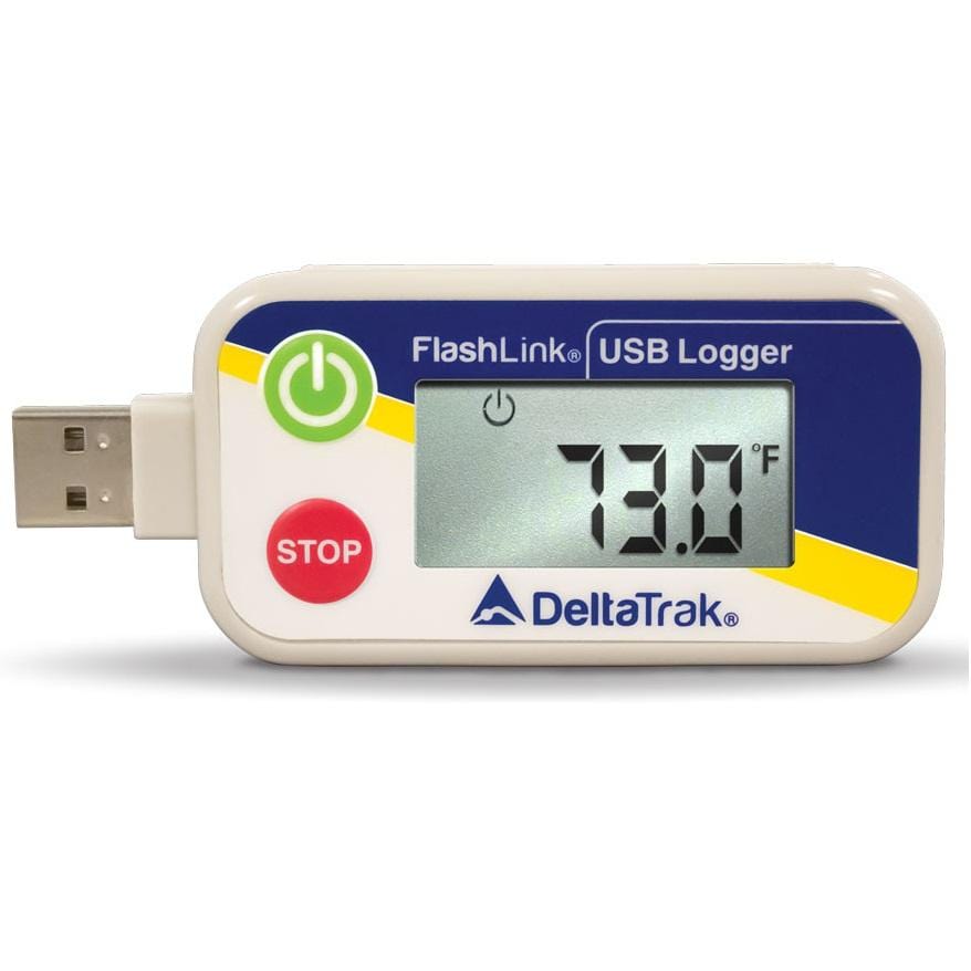 DeltaTrak 20902: FlashLink Reusable USB Temperature Data Logger with External Probe